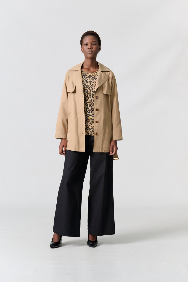 Draken Camel Lyocell/Cotton Trench Coat – Amanda Laird Cherry