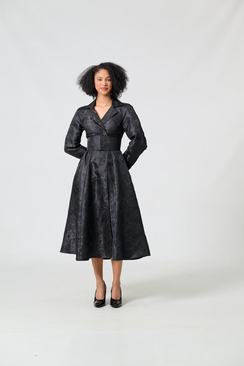Durn Black Brocade Dress – Amanda Laird Cherry