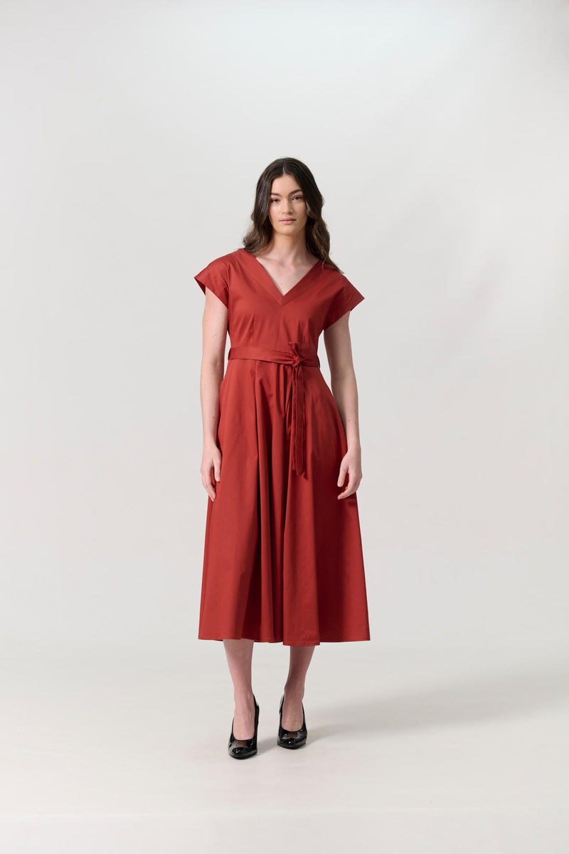 Zweli Rust Cotton Dress – Amanda Laird Cherry